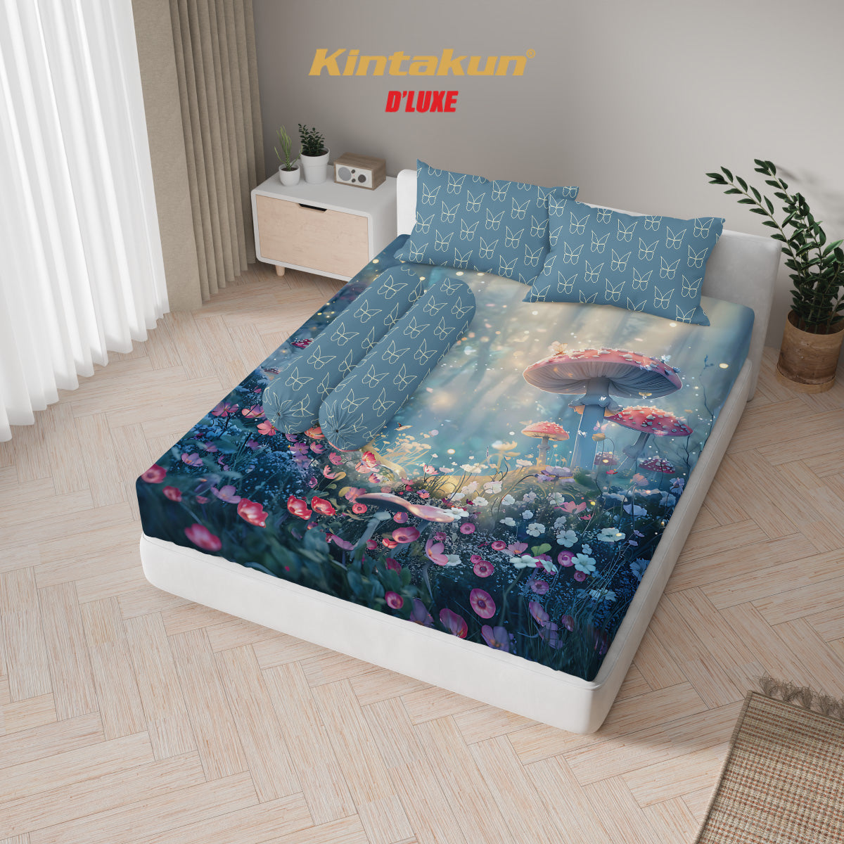 Kintakun Dluxe Sprei Set Fitted Digital Printing Motif Fale Tinggi 25 ...